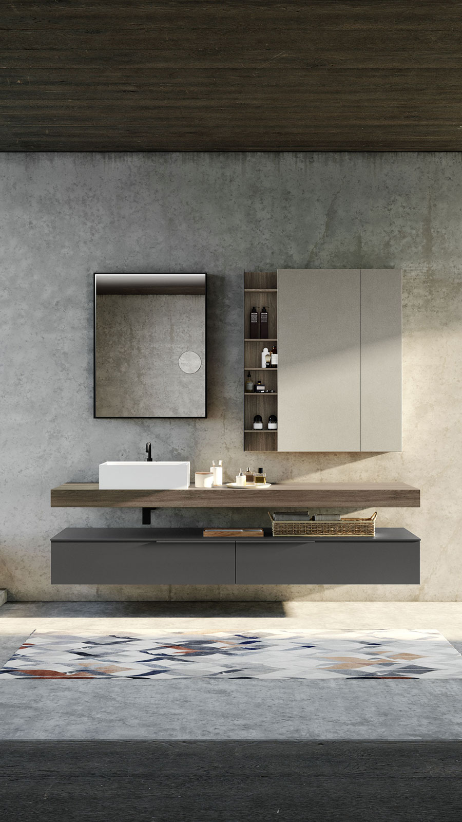 Urban Low Height Low Profile Bathroom Vanity Hastings Bath Collection